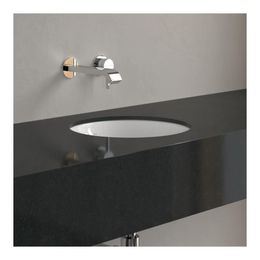 Villeroy & Boch Villeroy und Boch Loop & friends Unterbauwaschbecken 4A520001 rund, ohne Hahnlochbank, mit &Uuml;berlauf, &Oslash; 38 cm, wei&szlig;