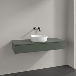 Villeroy & Boch Villeroy und Boch Antao Waschtisch-Unterschrank K10010HL 120x19x50cm, Waschbeckenplattenfarbe Lack, leaf green matt lacquer