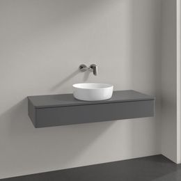 Villeroy & Boch Villeroy und Boch Antao Waschtisch-Unterschrank K10010GK 120x19x50cm, Waschbeckenplattenfarbe Lack, anthracite matt lacquer