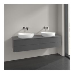Villeroy & Boch Villeroy und Boch Antao Waschtisch-Unterschrank L28150GK 4 Ausz&uuml;ge, 1600 x 360 x 500 mm, Front ohne Struktur, Anthracite Matt Lacquer / Anthracite Matt Lacquer