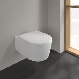 Villeroy & Boch Villeroy und Boch Avento Combi-Pack-Wand-Tiefsp&uuml;ler 5656HRRW stone white C-plus, DirectFlush, mit WC-Sitz Normal