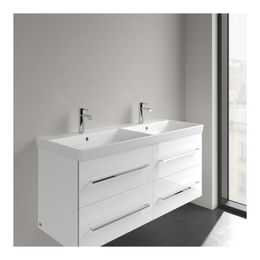 Villeroy & Boch Villeroy und Boch Avento Schrank-Doppelwaschtisch 4A23CKRW 1200 x 470 x 160 mm, mit &Uuml;berlauf, Stone White CeramicPlus