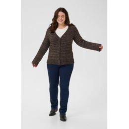 Kaffe curve Strickjacke KCmarina Loose fit in Black Coffee Melange | Gr.: L
