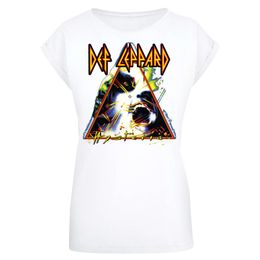 F4NT4STIC Extended Shoulder T-Shirt Def Leppard Hysteria in weiß | Gr.: L