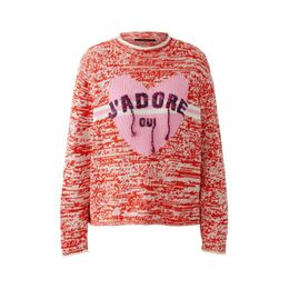 Oui Pullover in red white | Gr.: 38