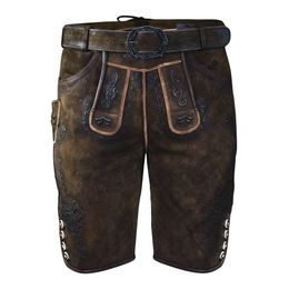 Edelnice Kurze Wildbock Lederhose Leon in dunkelbraun | Gr.: 62