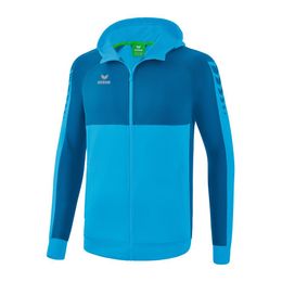 Erima Kinder Six Wings Trainingsjacke mit Kapuze in curacao/mykonos | Gr.: 140
