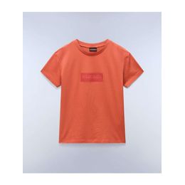 Napapijri T-Shirt "S-Box Logo Ss 1" in Orange | Gr.: M