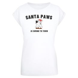 F4NT4STIC T-Shirt Santa Paws Christmas Cat in wei&szlig; | Gr.: XL