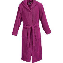 Erwin M&uuml;ller Erwin M&uuml;ller Frottier Unisex-Bademantel mit Kapuze Heidelberg in fuchsia | Gr.: S