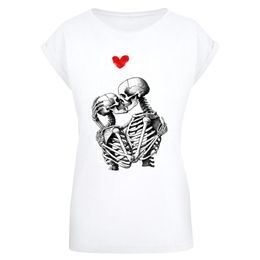 F4NT4STIC Extended Shoulder T-Shirt Love is all you need in weiß | Gr.: M