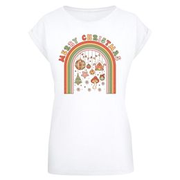 F4NT4STIC T-Shirt Merry Weihnachten Cozy Vibes in wei&szlig; | Gr.: XS