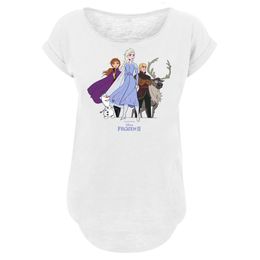 F4NT4STIC Long Cut T-Shirt Long Cut T-Shirt Disney Frozen 2 Gruppe in wei&szlig; | Gr.: S