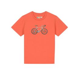 watabout.kids T-Shirt 'Doodle Bike' Jungen Größe 152/158 hellgrau / dunkelgrau / koralle / wollweiß