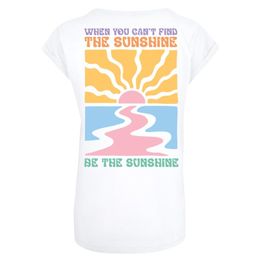 F4NT4STIC Extended Shoulder T-Shirt Be The Sunshine Color in weiß | Gr.: XS