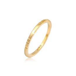 Elli Ring 925 Sterling Silber Geo in Gold | Gr.: 58