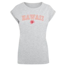 F4NT4STIC Extended Shoulder T-Shirt Hawaii in grau meliert | Gr.: XS