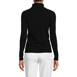 LANDS' END Rollkragen-Pullover aus Kaschmir, Damen,  Schwarz, Kaschmir, by Lands' End