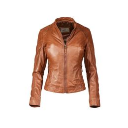 7eleven Lederjacke 'SERosali' Damen Gr&ouml;&szlig;e M/L cognac
