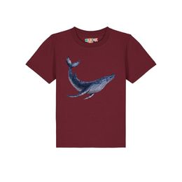 watabout.kids T-Shirt 'Wal' Jungen Gr&ouml;&szlig;e 134/146 blau / saphir / taubenblau / bordeaux