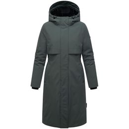 Wintermantel Navahoo "Eismelodie 14", Damen, Gr. L (40), grün, Obermaterial: 100% Polyester, Innenfutter: 100% Polyester, Wattierung: 100% Polyester, Ärmelfutter: 100% Polyester, figurumspielend ca. Mitte Knie, hoch geschlossener Ausschnitt, Ärmel ohne Ärmelschlitz Rippbündchen, Mäntel, Winter Parka mit Kapuze