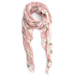 Modeschal "Provence", Damen, rosa, Baumwolle, Collezione Alessandro, gebl&uuml;mt, Basic, Modet&uuml;cher, mit Margeriten mit Seidenanteil