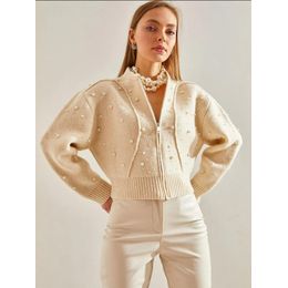 Bianco Lucci Knit Cardigan female Beige size S/L