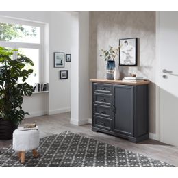 Kommode Innostyle "Jasmin", grau (graphit), B:115cm H:102cm T:41cm, FSC-zertifizierter Holzwerkstoff, Holzwerkstoff, Sideboards, Kommode, Breite 115 cm