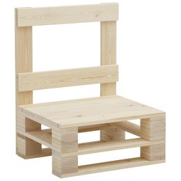 Stuhl Home Affaire "Pinus", beige (natur), B:60cm H:77cm T:52cm, Massivholz, St&uuml;hle, Stuhl, Im angesagten Palettendesign