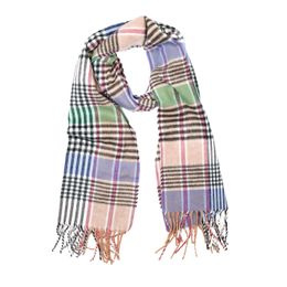 Wollschal "Karo Multi", Damen, bunt (multi), Polyacryl, Collezione Alessandro, gestreift, Basic, Modet&uuml;cher, aus weich-flauschigem Material