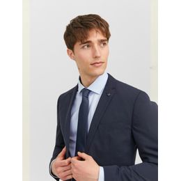 Jack & Jones Krawatte JACK & JONES "JACSOLID aus gewebter Qualit&auml;t f&uuml;r den Alltag", Herren, blau (navy blazer), Web, Kunstfaser, unifarben, Krawatten, unifarben, elegant Stil, Web, regular fit