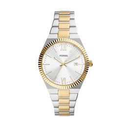 Fossil Uhr Damen Gr&ouml;&szlig;e One Size gold / silber / wei&szlig;