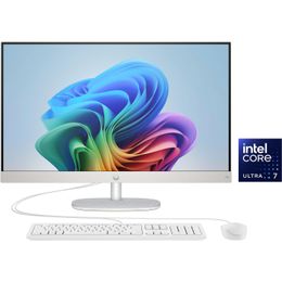 HP All-in-One PC "27-cr2275ng", weiß (muschelweiß), Microsoft Windows 11 Home, 16 GB RAM 512 GB SSD, Desktop-PCs