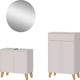 Badm&ouml;bel-Set Germania "GW-Arnea", kaschmir, Spanplatte, Kastenm&ouml;bel-Sets, Badm&ouml;bel-Set