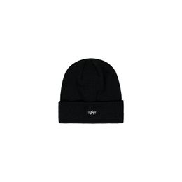 Skimütze Alpha Industries "Metal Logo Beanie", Damen, Gr. onesize, schwarz, Obermaterial: 100% Polyacryl, Mützen