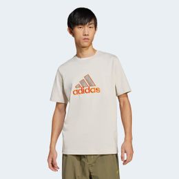 T-Shirt adidas originals "GRFX TEE", Herren, Gr. M, silber (aluminium), Obermaterial: 100% Baumwolle, Shirts