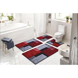 Badematte Grund "Atala", rot, H:20mm, Polyacryl, Badematten, Badematte