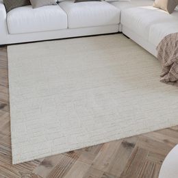 Teppich Wecon Home "Hamptons THIRTYONE", beige (creme wei&szlig;), B:80cm H:15mm L:230cm, Polyester, Teppiche, Teppich, L&auml;ufer, Kurzflor, Wohnzimmer, Schlafzimmer, elegant, Krokodil-Design