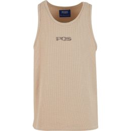 Tanktop PEQUS "PEQUS PEQUS Island Defender Tank Top", Herren, Gr. L, humus, 100% Baumwolle, bedruckt, slim fit, Tops Tanktop