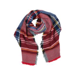 Wollschal "Karo", Damen, rot, Polyacryl, Collezione Alessandro, kariert, Basic, Modet&uuml;cher, gestreift, Made in Italy