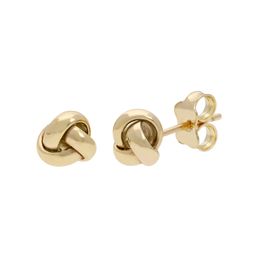 Paar Ohrstecker Lady, gold (gelbgold 375), Ohrringe, Damen, Metall