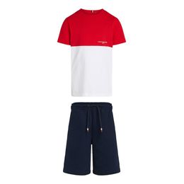 Tommy Hilfiger Set: T-Shirt und Shorts Jungen Größe 74 navy / rot / weiß