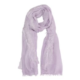 Modeschal "Elsa", Damen, lila (mauve), Viskose, Collezione Alessandro, unifarben, Basic, Modet&uuml;cher, aus Naturmaterial, mit Spitze