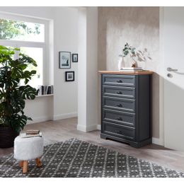Kommode Innostyle "Jasmin", grau (graphit), B:93cm H:121cm T:41cm, FSC-zertifizierter Holzwerkstoff, Holzwerkstoff, Sideboards, Kommode, mit 5 Schubk&auml;sten