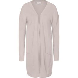 Longstrickjacke bonprix, Damen, Gr. 36/38 (S), grau (steingrau), Strick, Obermaterial: 100% Polyacryl, unifarben, l&auml;ssig geschnitten h&uuml;ftbedeckend, Rundhals, Rippb&uuml;ndchen, Strickjacken Longstrickjacke, Longstrickjacke