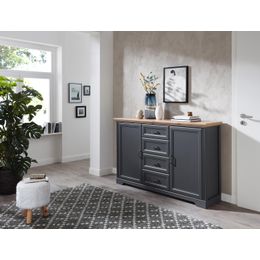 Kommode Innostyle "Jasmin", grau (graphit), B:165cm H:102cm T:41cm, FSC-zertifizierter Holzwerkstoff, Holzwerkstoff, Sideboards, Kommode, Breite 165 cm