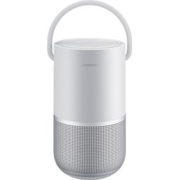 Bose Bluetooth-Lautsprecher "Portable Home Speaker", silber (silberfarben), B:11,9cm H:19,15cm T:10,4cm, Lautsprecher, AirPlay 2, wasserabweisend, kraftvoller 360-Klang, Multiroom