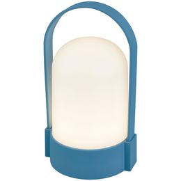 Briloner Leuchten LED Au&szlig;en-Tischleuchte "ASA 7544010", taubenblau, Leuchten