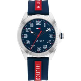 Quarzuhr Tommy Hilfiger "KIDS", bunt (dunkelblau, rot), Armbanduhren, Kinder, Armbanduhr, Kinderuhr, analog, Silikonarmband, Geschenkidee