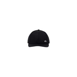 Trucker Cap Alpha Industries "Metal Label Cap", Damen, Gr. onesize, schwarz, metalsilber, Obermaterial: 100% Nylon, Caps